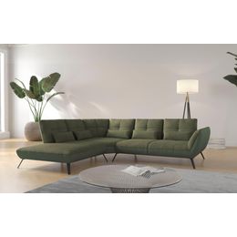 Ecksofa Places of Style, B:297cm H:88cm T:245cm, gr&uuml;n, 100% Polyester, Wohnzimmer, Sofas, "Mikado L-Form", inkl. Sitztiefenverstellung und