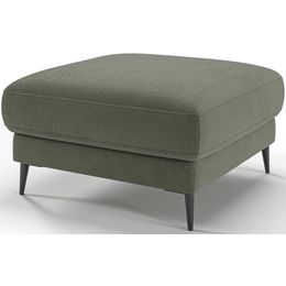 Polsterhocker Inosign, B:80cm H:44cm T:80cm, grün, 95% Polyester, 5% Nylon, Hocker, "Downtown", passend zur Serie, auch in Cord
