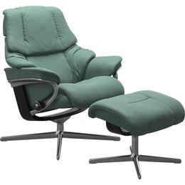 Fu&szlig;hocker stressless, B:55cm H:43cm T:41cm, gr&uuml;n, Leder PALOMA: PALOMA ist ein durchgef&auml;rbtes Semianilin-M&ouml;belleder mit nat&uuml;rlicher Narbung., Hocker,