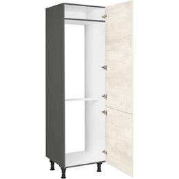 Kühlmodul Nobilia, B:60cm H:216,6cm T:58,3cm, weiß, Schränke, ""Riva", für ein Kühl- und Gefrierschrank, Ausrichtung wählbar", vormontiert,