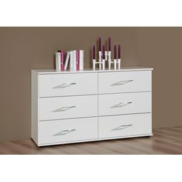 Schubkastenkommode wimex, B:130cm H:82cm T:42cm, weiß, Sideboards, "Anna"