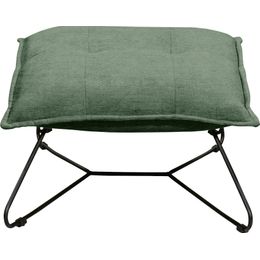 Hocker, B:69cm H:42cm T:80cm, grün, ED EXCITING DESIGN, 92% Polyester, 8% Polyamid, Büro, Hocker, "Vico", mit Design-Gestell aus schwarzem Metall, in