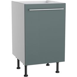 Sp&uuml;lenschrank KOCHSTATION, B:50cm H:87cm T:58,4cm, gr&uuml;n, Spanplatte, K&uuml;che, Schr&auml;nke, "KS-Bern2", Breite 50 cm, 1 T&uuml;r