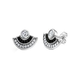 Vivance Damen Paar Ohrstecker "925-Sterling Silber rhodiniert Zirkonia", one-size, Silber 925 (Sterlingsilber), wei&szlig;, Silber 925 (Sterlingsilber),