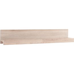 Wandregal Home Affaire, B:90cm H:16cm T:17cm, weiß, Holz teilmassiv, Wohnzimmer, Regale, "Silkeborg", Breite 90 cm