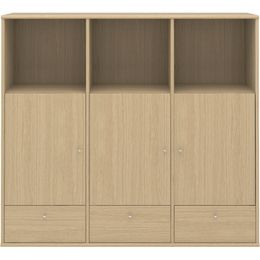 Highboard, B:133cm H:119,5cm T:42cm, weiß, HAMMEL FURNITURE, Wohnzimmer, Sideboards, "Mistral Hochkommode, Hochschrank", mit Türen und Schubladen,