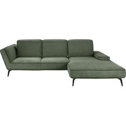 Ecksofa, B:304cm H:90cm T:190cm, grün, SET ONE BY Musterring, 95% Polyester 5% Polyamid, Wohnzimmer, Sofas, "SO 4500, Füße schwarz matt, inkl