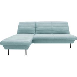 Ecksofa, B:214cm H:92cm T:168cm, grün, LOOKS by Wolfgang Joop, 100% Polyester, Wohnzimmer, Sofas, "LOOKS IX L-Form", Quersteppung, ohne Armlehnen