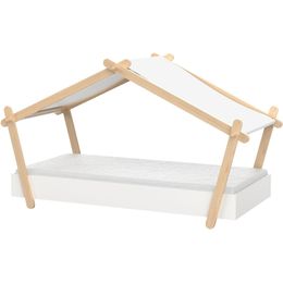Kinderbett Demeyere Group, B:105,5cm H:129,7cm L:223,2cm, weiß, Betten, "Lodge", Bett in der Hausform
