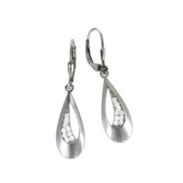 Vivance Damen Paar Ohrh&auml;nger "925 Silber Zirkonia", one-size, Silber 925 (Sterlingsilber), wei&szlig;, Silber 925 (Sterlingsilber), Ohrringe