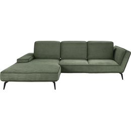 Ecksofa, B:304cm H:90cm T:190cm, grün, SET ONE BY Musterring, 95% Polyester 5% Polyamid, Wohnzimmer, Sofas, "SO 4500, Füße schwarz matt, inkl