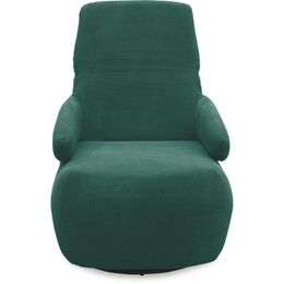 Sessel DOMO collection, B:68cm H:67cm T:88cm, grün, 100% Polyester, Wohnzimmer, Sessel, "700015 mit Rückenverstellung und Drehfunktion", wahlweise
