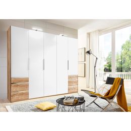 Kleiderschrank wimex, B:250cm H:216cm T:58cm, weiß, Schlafzimmer, Schränke, "Level by fresh to go", mit Schubladen
