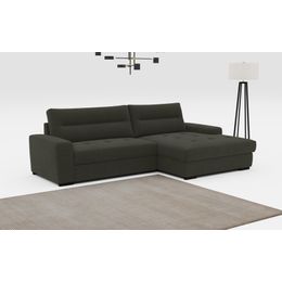 Ecksofa COTTA, B:295cm H:93cm T:163cm, grün, 100% POLYESTER (PES), Wohnzimmer, Sofas, "Cappa L-Form", wahlweise mit Bettfunktion & Bettkasten