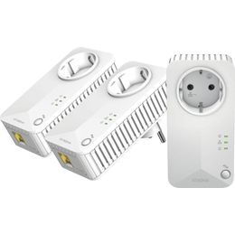 Strong Reichweitenverstärker "Powerline WiFi 600 Triple Pack V2", B:6cm H:11,7cm T:7,3cm, weiß, Router, 600 Mbit/s, 3 Einheiten