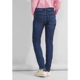 Street One Damen Gerade Jeans, blau, Gr. 26, unifarben, Jeans, 85% Baumwolle, 9% Polyester, 4% Elastomultiester, 2% Elasthan, Jeans, High Waist