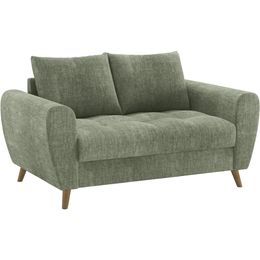 2-Sitzer MR. COUCH, B:160cm H:71cm T:90cm, grün, Dolce (100% Polyester), Sofas, "Blackburn II", Mit Kaltschaumpolsterung bis 140 kg belastbar