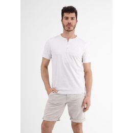 Lerros Damen T-Shirt "Lerros Serafino mit Finelinerstreifen, washed", wei&szlig;, Gr. S, 99% Baumwolle; 1% Viskose, Shirts