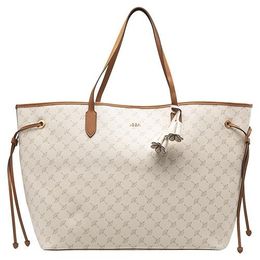 JOOP! JOOP Damen Shopper "cortina 1.0 shopper xlho", weiß, Lederimitat, bedruckt, Taschen, mit herausnehmbarer Reißverschluss-Münztasche