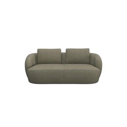 2,5-Sitzer FLEXLUX, B:186cm H:85cm T:102cm, grün, 62% Polyester, 17% Cotton, 14% Viscose, 7% Linen, Sofas, "Torino, rund, Couch, Loveseat", Modernes,