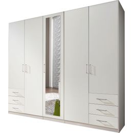 Kleiderschrank wimex, B:225cm H:208cm T:58cm, weiß, Schlafzimmer, Schränke, "Fügen"