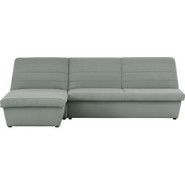 Ecksofa, B:274cm H:92cm T:168cm, grün, LOOKS by Wolfgang Joop, 100% Polyester, Wohnzimmer, Sofas, "LOOKS VIII L-Form", Quersteppung, ohne Armlehnen,