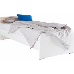 Bett wimex, B:146cm H:71cm L:205cm, wei&szlig;, Betten, "Joker, G&auml;stebett", Liegefl&auml;chen 90 oder 140x200cm, farbliche Akzente am Kopfteil