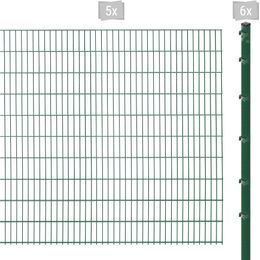 Arvotec Doppelstabmattenzaun "ESSENTIAL 203 zum Einbetonieren", H/L: 203cm x 10m, Pfosten: 6 Stk., gr&uuml;n, Zaunelemente, Zaunh&ouml;he 203 cm, Zaunl&auml;nge 2 -
