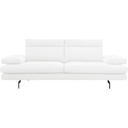 3,5-Sitzer Calia italia, B:228cm H:90cm T:113cm, weiß, Leder BULL (100% Leder), Sofas, "Toby Wing, italienisches Designsofa, super bequem, Megasofa",