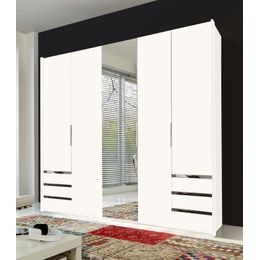 Kleiderschrank wimex, B:250cm H:236cm T:58cm, weiß, Schlafzimmer, Schränke, "Level by fresh to go", mit Spiegeltüren und Schubladen
