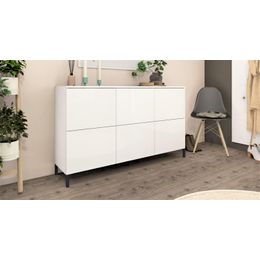borchardt M&ouml;bel Kommode BORCHARDT M&Ouml;BEL, B:139cm H:80cm T:35cm, wei&szlig;, Spanplatte, Flur, Sideboards, "Haama", Breite 139 cm