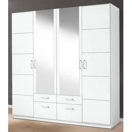 Kleiderschrank Priess, B:185cm H:193cm T:54cm, weiß, Holzwerkstoff, Schlafzimmer, Schränke, "Bilbao", Türanschlag links oder rechts