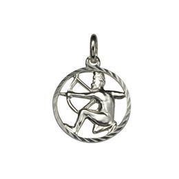 Vivance Damen Kettenanh&auml;nger "925/- Sterling Silber Sternzeichen Sch&uuml;tze", one-size, Silber 925 (Sterlingsilber), 0,8 g, wei&szlig;, Silber 925
