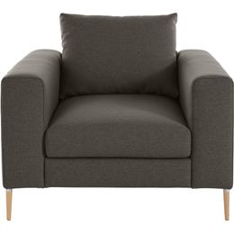 Loungesessel OTTO products, B:105cm H:83cm T:103cm, grün, Struktur fein: aus recycleten PET-Flaschen (100% PES), Wohnzimmer, Sessel, "Finnja", mit