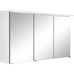 Spiegelschrank Welltime, B:120cm H:66cm T:20cm, wei&szlig;, Spanplatte, Badezimmer, Schr&auml;nke, "Linares"