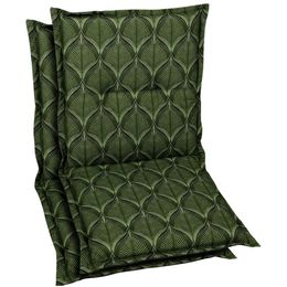 Sitzauflage GO-DE, B:50cm H:7cm T:100cm, gr&uuml;n, Baumwolle, Polyester, Polyurethan, Polsterauflagen, Ma&szlig;e ca.: 50 cm x 100 cm x 7 cm