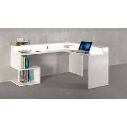 Eckschreibtisch Inosign, B:180cm H:92,5cm T:160cm, weiß, Büro, Tische, "Esse, Schreibtisch im modernen Design", mit oder ohne Monitoraufsatz Breite