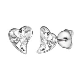 Vivance Damen Paar Ohrstecker "925-Sterling Silber rhodiniert", one-size, Silber 925 (Sterlingsilber), wei&szlig;, Silber 925 (Sterlingsilber), Ohrringe