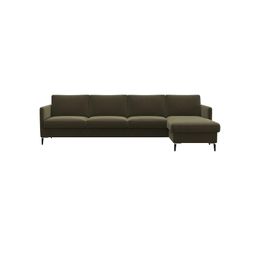 Ecksofa FLEXLUX, B:280cm H:85cm T:159cm, grün, Wohnzimmer, Sofas, "Fiore, L-Form, bequem und komfortabel durch hochwertigem Sitzaufbau", schmale
