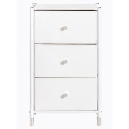 Kommode HEINE HOME, B:46,5cm H:77cm T:30cm, weiß, MDF, Metall, Polyurethan, Sideboards
