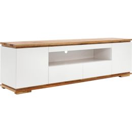 Lowboard MCA furniture, B:202cm H:54cm T:40cm, wei&szlig;, MDF, Massivholz, Wohnzimmer, Sideboards, "Chiaro", Breite ca. 202 cm
