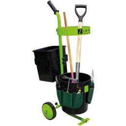 ZIPPER Transportwagen "Universalgartenwagen", B:35cm H:70cm L:40cm, grün, Transportwagen, Schluss mit losen Gartenwerkzeugen