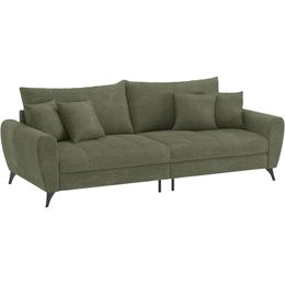 Big-Sofa MR. COUCH, B:260cm H:71cm T:108cm, grün, Stripes (92% Polyester / 8% Nylon), Sofas, "Blackburn II", Wahlweise mit Kaltschaumpolsterung bis