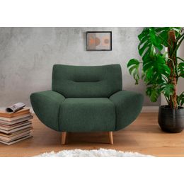 Sessel Inosign, B:111cm H:81cm T:90cm, grün, 100% Polyester, Wohnzimmer, Sessel, "Drago", frei im Raum stellbar