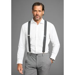 MAN'S WORLD MAN'S WORLD Damen Hosentr&auml;ger, schwarz-wei&szlig;, Fischgratmuster, gemustert, Materialmix, Hosentr&auml;ger, in klassischer X-Form & bequemer Breite & extra