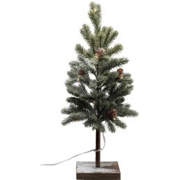 Winterliche Kunstpflanze Creativ green, H:40cm, grün, Kunststoff, Kunstpflanzen, "Tannenbaum", mit LED-Beleuchtung