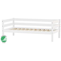 Einzelbett Hoppekids, B:76cm H:65cm L:166cm, weiß, Kiefer massiv, Betten, "ECO Comfort Kinderbett, Kiefer Massivholz, Jugendbett inkl. Rollrost",