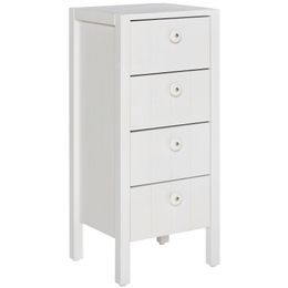 Midischrank Home Affaire, B:31,5cm H:70cm T:28cm, weiß, Massivholz, Badezimmer, Schränke, "Tina", Badmöbel, Kommode, Schrank, Breite 34 cm, Massivholz