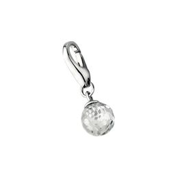 Damen Charm Kugel "Zirkonia Kugel, Silber 925", wei&szlig;, Giorgio Martello MILANO, Silber 925 (Sterlingsilber), Charms