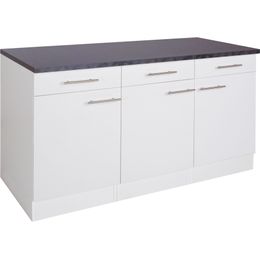 Unterschrank Optifit, B:150cm H:84,8cm T:60cm, wei&szlig;, K&uuml;che, Schr&auml;nke, "Tula", Breite 150 cm